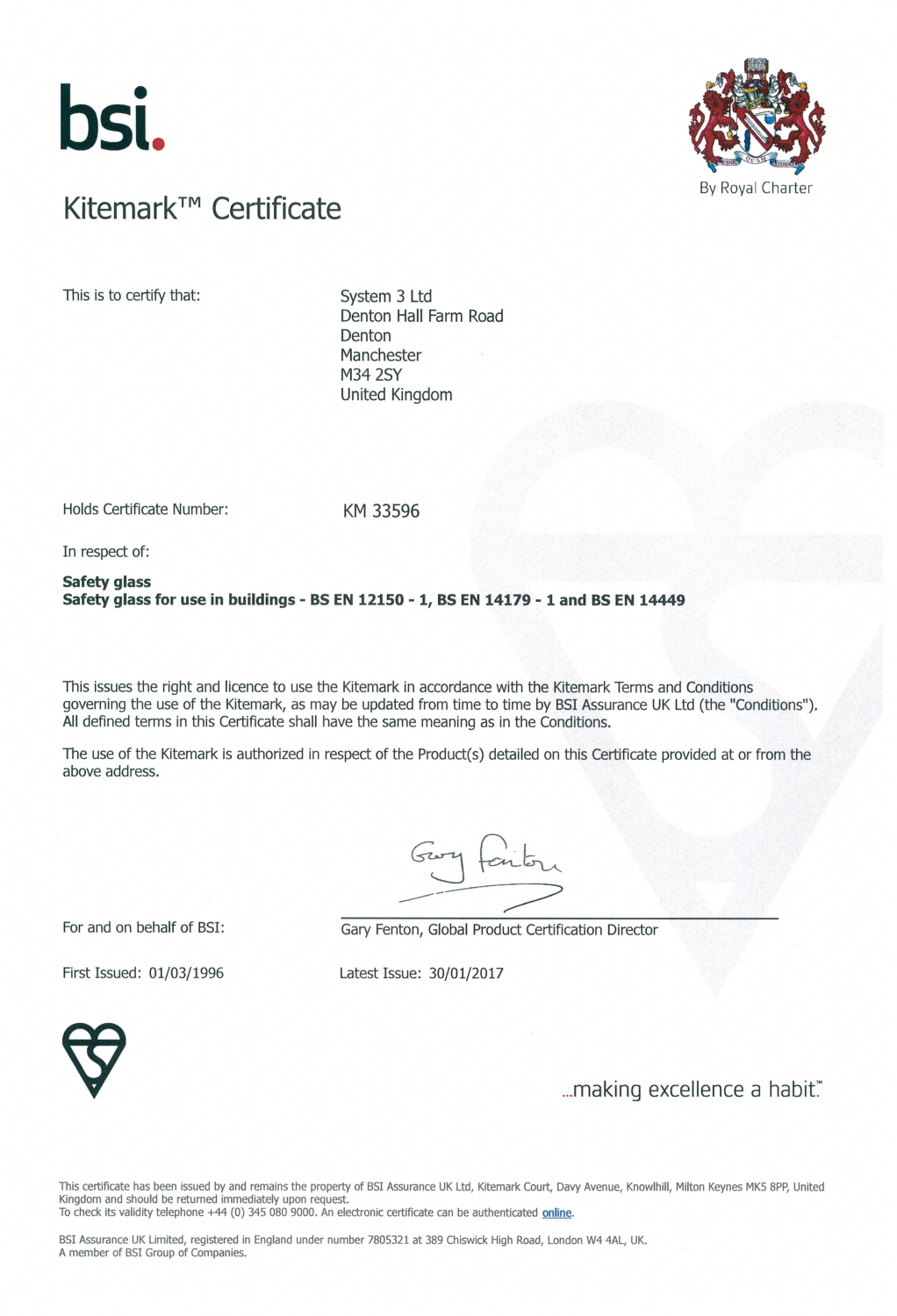 BSI / Kitemarks – System 3 Ltd – A UK based manufacturer of High ...