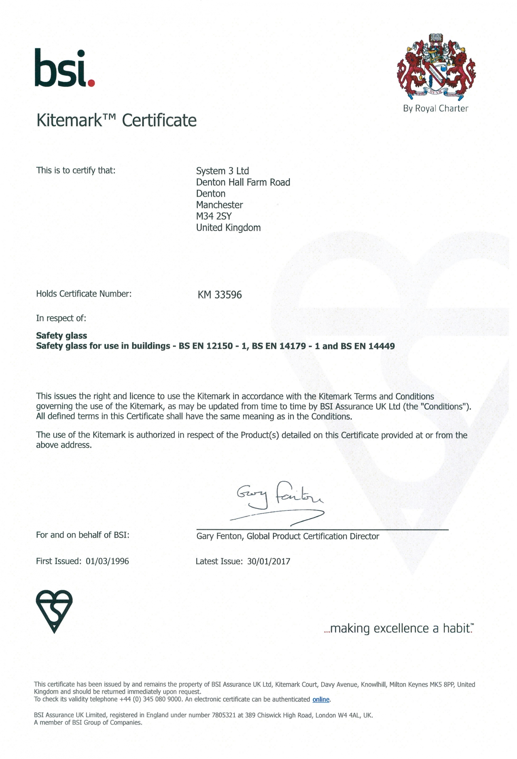 BSI / Kitemarks – System 3 Ltd – A UK based manufacturer of High ...